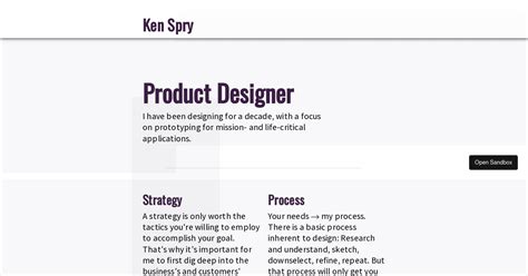 Portfolio Codesandbox