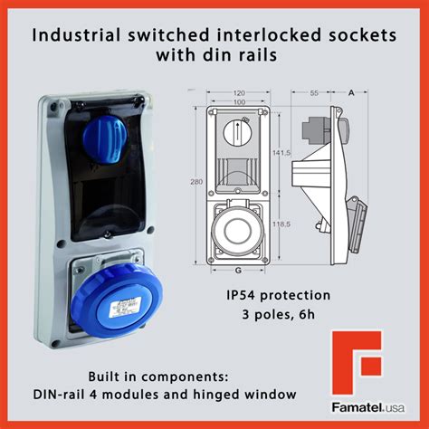 Industrial Switched Interlocked Sockets Famatel USA