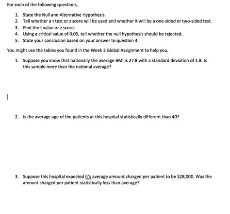 For Each Of The Following Questions State The Chegg