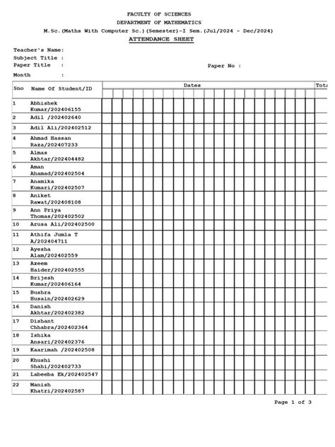 Msc Math Cs Sem I Attendance 2024 Revised 03sep24 Pdf