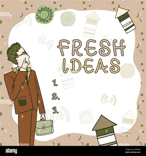 Writing Displaying Text Fresh Ideas Word For Thought Or Suggestion As To Possible Course Of