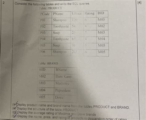 Consider the following tables and write the | StudyX