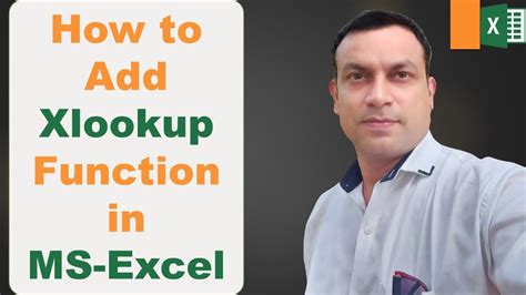 How To Add Xlookup In Ms Excel Microsoft Excel In Hindi Youtube
