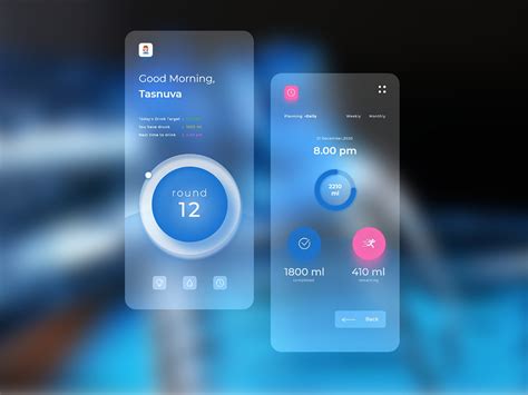 drinking water reminder app ui design on behance