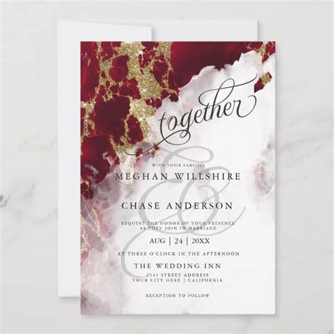 Wedding Red Ruby Geode Watercolor Barefootbride™ Zazzle