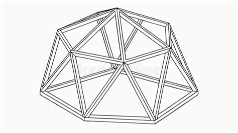 Geometric Dome Structure Modern Design Vector Design Generative Ai Stock Illustration