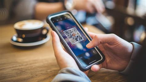 Digital Transaction Using Smartphone And Qr Code Stock Image Image Of Wireless Wallet 337428331