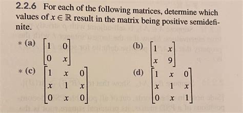 Solved For Each Of The Following Matrices Determine Chegg Com
