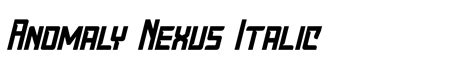 Anomaly Nexus Italic Font Webfont And Desktop Myfonts
