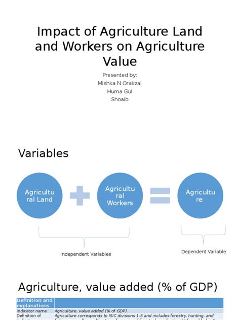 Econometrics Ii Presentation Pdf Agricultural Land Value Added