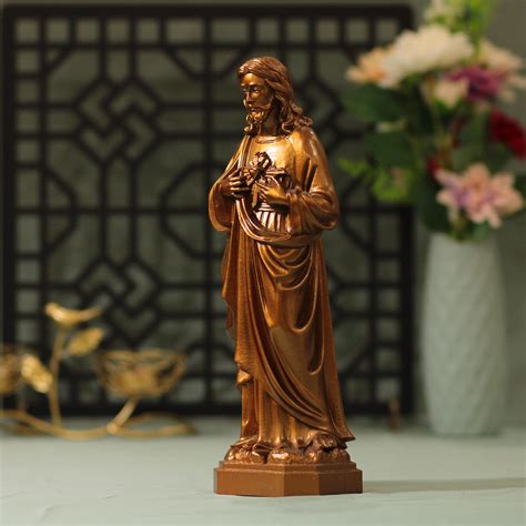Sacred Heart Of Jesus Christ Statue Antique Style Our Lord Christian