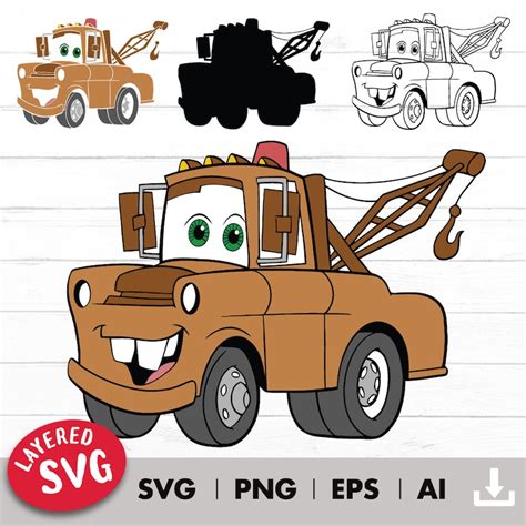 Tow Mater Printable Face Etsy