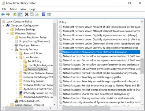 Ensure Network Access Allow Anonymous SID Name Translation Is Set To Disabled CIS LEVEL