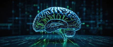 3d Human Brain Processing Information Stock Illustration Illustration