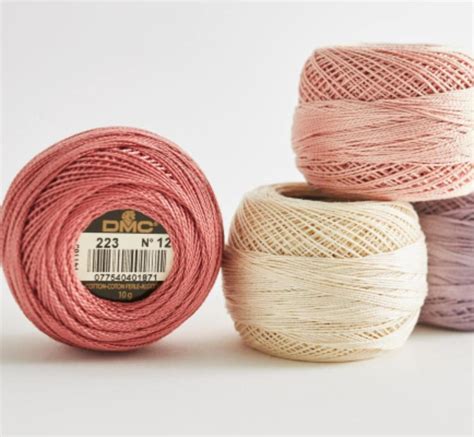 Dmc Pearl Cotton Size 12 Coton Perle Thread Colours 10g 120m Embroidery Sewing Etsy
