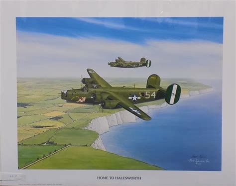 Sold Price Home To Halesworth Sam Lyons B 24 Liberator Print Signed By