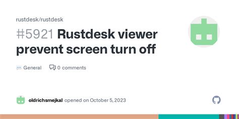 rustdesk viewer prevent screen turn off · rustdesk rustdesk