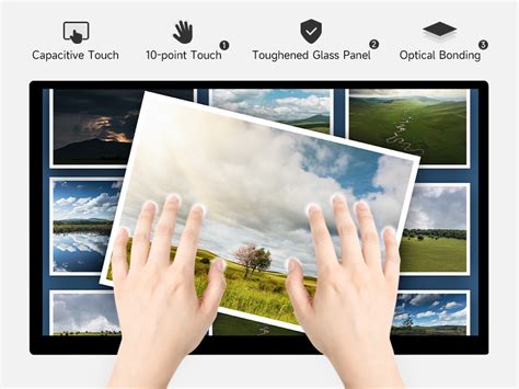 18 5inch Capacitive Touch Display 19201080 Full HD Brightness Adjustable Optical Bonding