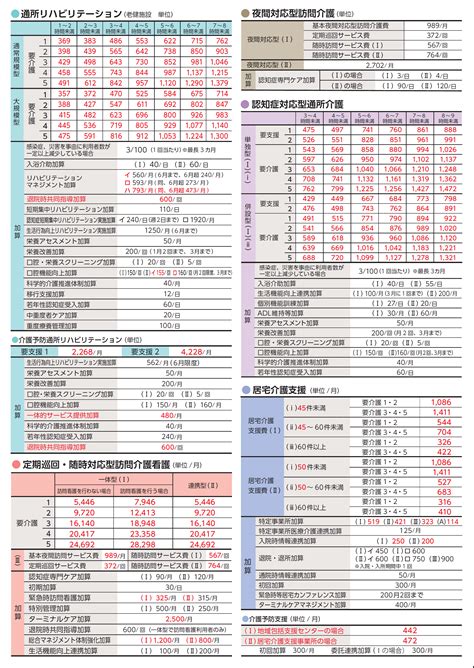 令和6年4月改正版介護給付費早見表抜粋 栃木県の福祉用具レンタルはとら吉マークの介護用品へ とら吉マークの介護用品 ｜栃木県の福祉用具