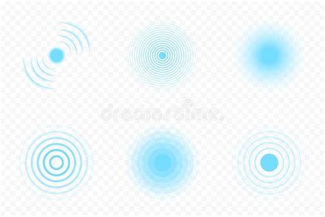 Sonar Wave And Echo Sounding Symbol Sonic Sonar Signals Radar Waves