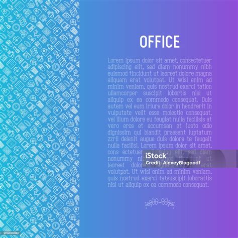 사무실 매니저 커피 기계의 자 경력 성장 전자 메일 폴더 물 냉각기 램프의 얇은 선 아이콘 개념 배너 웹 페이지 인쇄 매체에 대 한 벡터 일러스트 0명에 대한 스톡 벡터