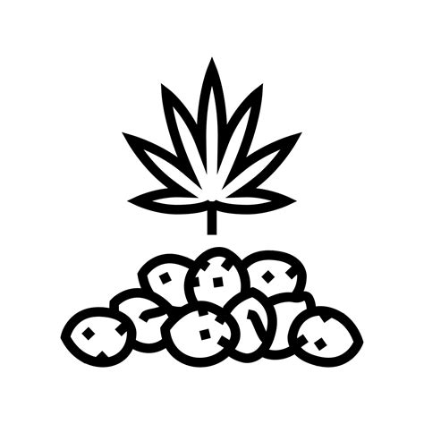 Cannabis Seeds Line Icon Vector Illustration 24131133 Vector Art At