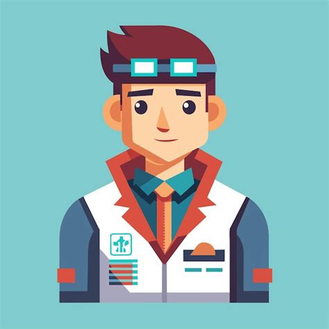 Premium Vector Flat Vector Illustration Of A Biomedical Engineer