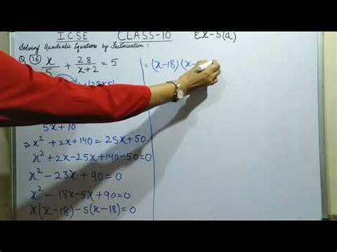 Factorisation By Mid Term Splitting Quadratic Equations Class ICSE CBSE YouTube