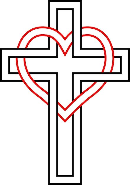 Cruz Tribal Con Corazon Vectores De Cruz Tatuaje Tribal Imágenes