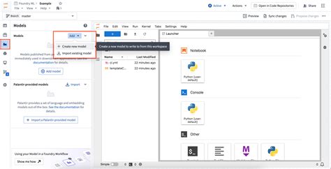 Code Workspaces Train And Interact With Models Palantir