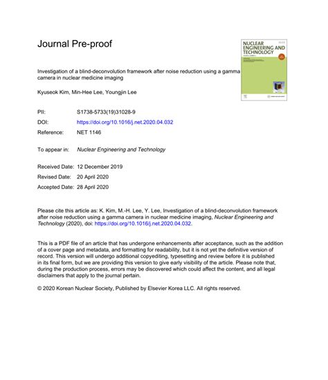 PDF Investigation Of A Blind Deconvolution Framework After Noise Reduction Using A Gamma