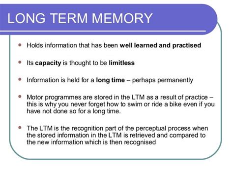 A Level Pe Info Processing Memory And Reaction Time