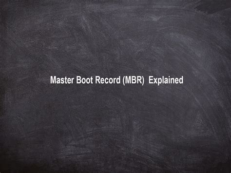 Master Boot Record Mbr Explained