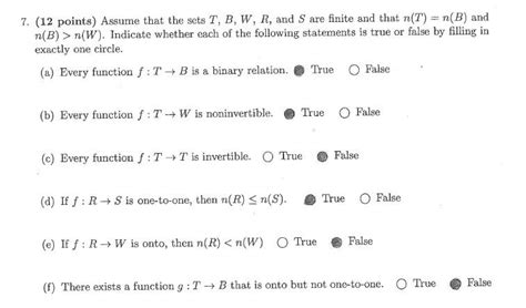 solved 7 12 points assume that the sets t b w r and s