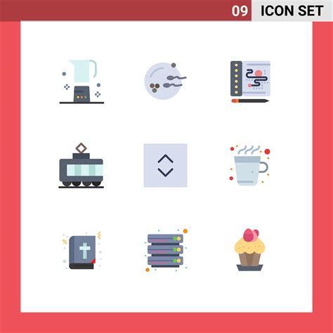 Pack Of Creative Flat Colors Of Square Arrows Sex Transport Railroad Editable Vector Design