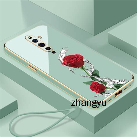 Casing Rose Flower Oppo Reno F Reno F Reno Pro Phone Case Ultra Thin Electroplating Smooth