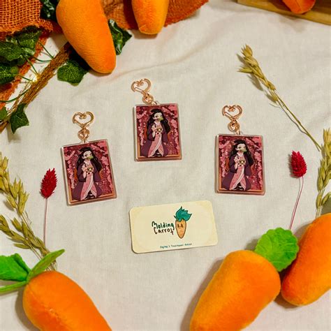 Nezuko Quicksand Keychain Etsy