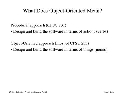 PPT Object Oriented Principles In Java Part I PowerPoint Presentation ID