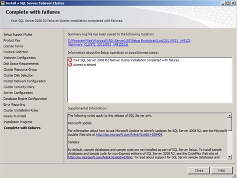 Access Denied Lors De Linstallation Dune Instance Sql Server 2008 Et 2008 R2 David Barbarin