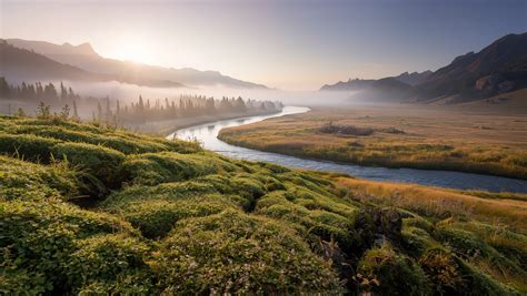 Free Misty Valley Sunrise Image Sunrise Valley River Download At