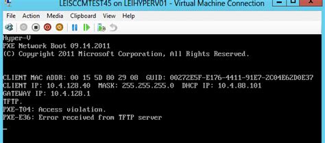 How To Fix Sccm Osd Error Pxe T04 Access Violation