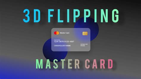 How To Make 3d Flipping Master Card In Css Rotated On Hover With Free Source Code Youtube