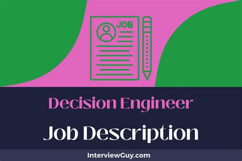 Decision Engineer Job Description Updated For 2025