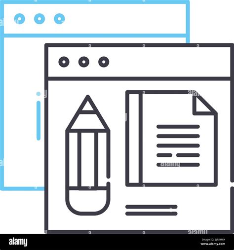 Blog Concept Line Icon Outline Symbol Vector Illustration Concept Sign Stock Vector Image