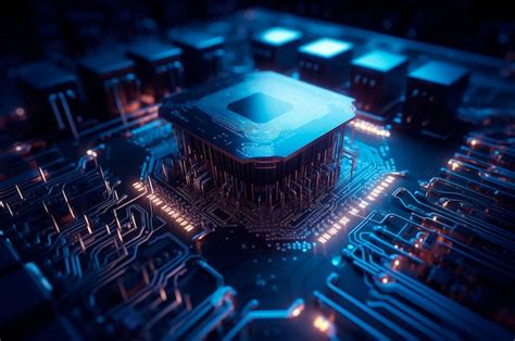 Premium Photo Cpu Advanced Central Processing Unit Concept Network Security Motherboard Chip
