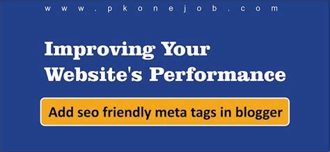 How To Add Seo Friendly Meta Tags In Blogger Pkonejob Medium