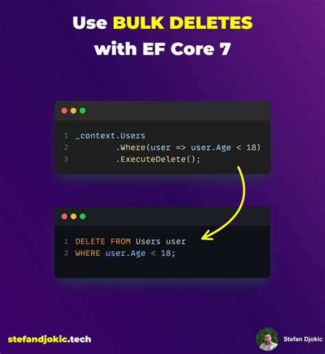 New Feature For Ef Core 7 Executedelete Stefan Đokić Posted On The