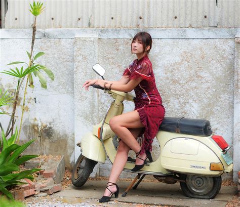 Asian Scooter Babe By Herbertlange On Deviantart