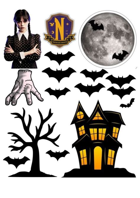 Сахарная картинка Уэнсдей картинка на торт Венсдей Большие воздушные шары Хэллоуин