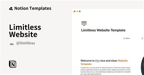 limitless website template notion marketplace